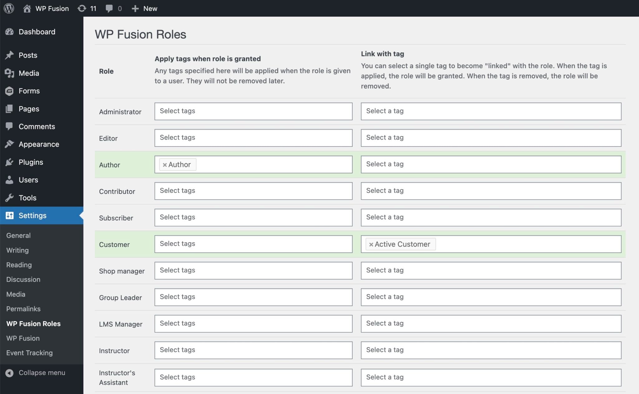 User Roles Overview | WP Fusion